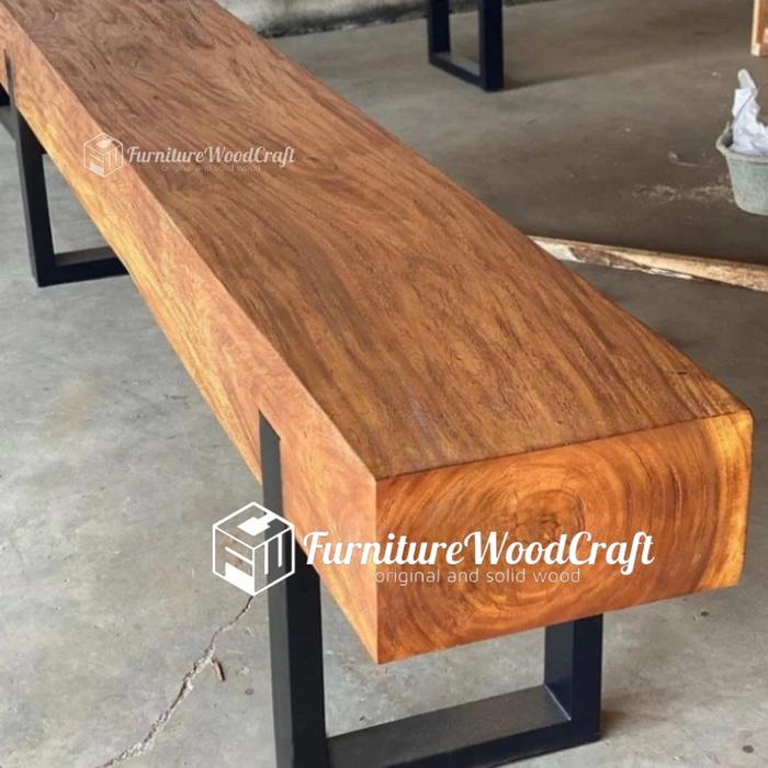 Jual Bangku Balok Trembesi Rustic Bench Kayu Balok Solid - Kab. Jepara ...