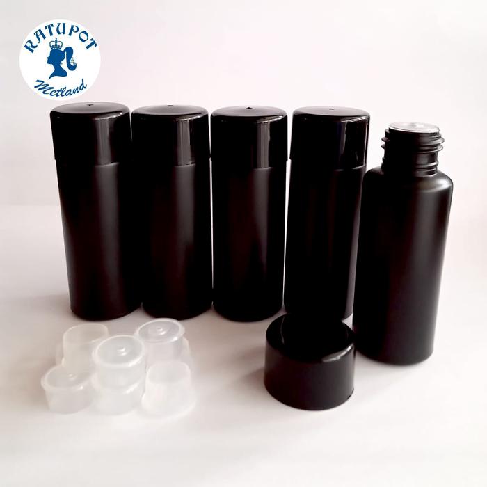 Jual Botol 60 ml hdpe hitam klem rapat bolong ulir hitam - Kab. Bekasi ...