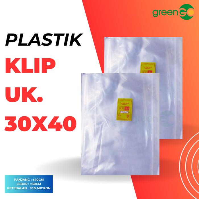 Jual PLASTIK KLIP JUMBO BENING TEBAL 30X40 PLASTIK BARANG PLASTIK ...
