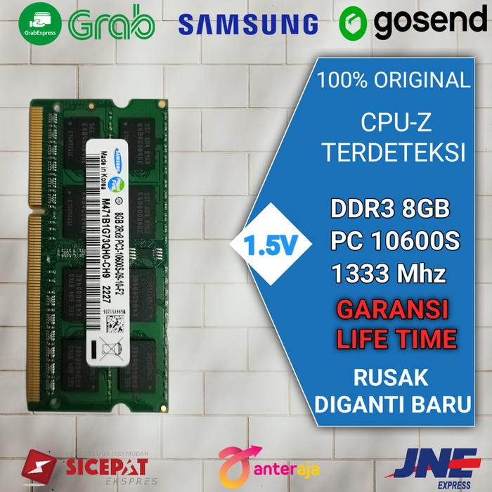 Jual RAM LAPTOP SAMSUNG DDR3 8GB 10600S/1333MHz SODIMM - Kota Bandung ...