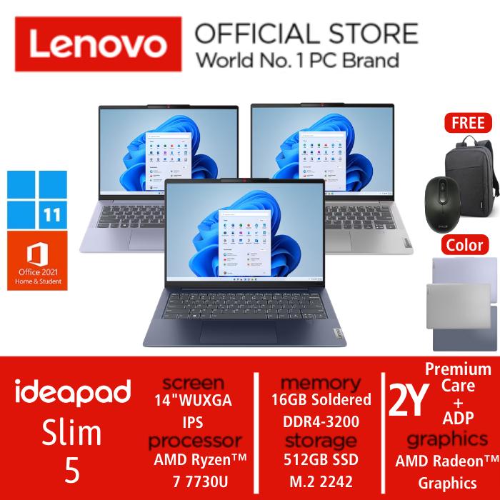 Promo Lenovo IP5 Slim 5 73ID 74ID 75ID R7 7730U/16GB/512GB SSD/14 ...