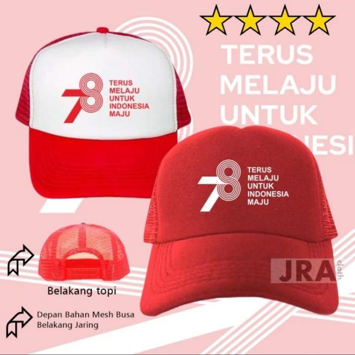 Jual TOPI TRUCKER 78 TAHUN INDONESIA MERDEKA 17 AGUSTUS 100 PCS - Kota ...