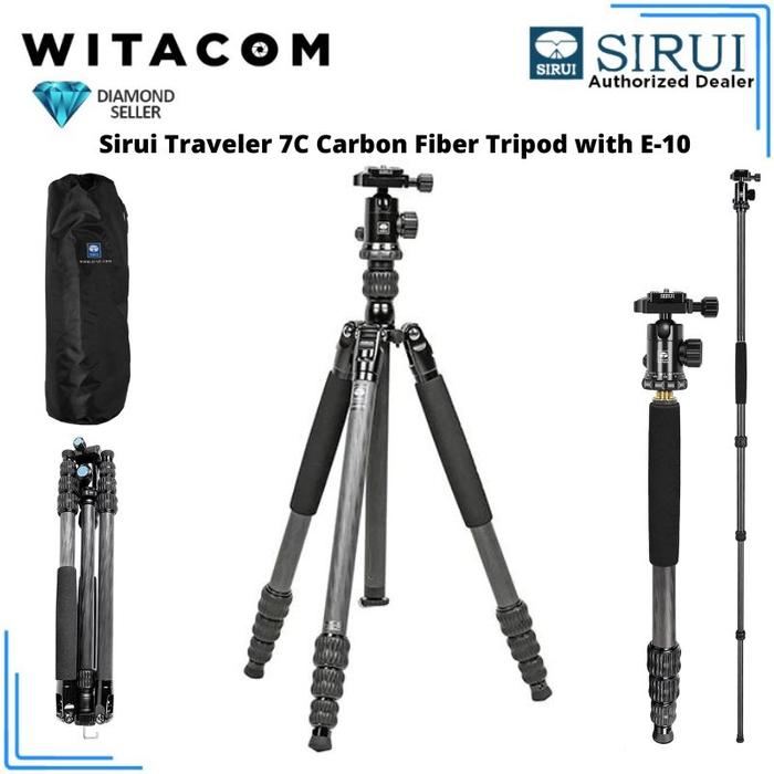 Promo Sirui Traveler 7C Carbon Fiber Tripod with E-10 Cicil 0% 3x ...