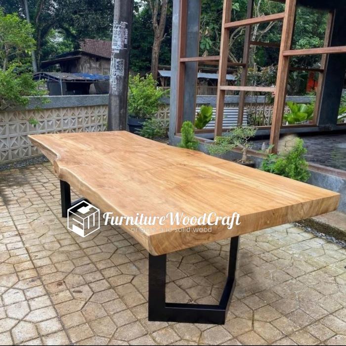 Jual Meja Jati Solid Super Mewah Meja Makan Jati Solid 250 Meter 2 Slab - Kab. Jepara ...