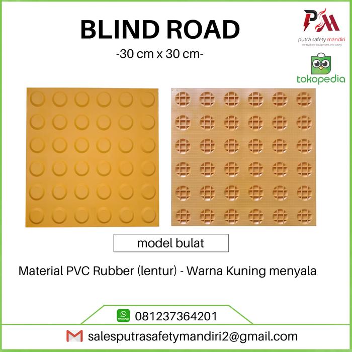 Jual BLIND ROAD SIDEWALK SAFETY RUBBER PAVING KARET PEMANDU TUNANETRA ...
