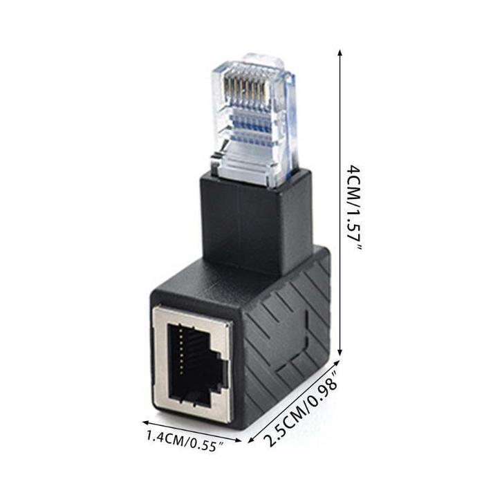 Jual 90 Degree Rj45 Converter Ethernet Network Adapter Extender Multi ...