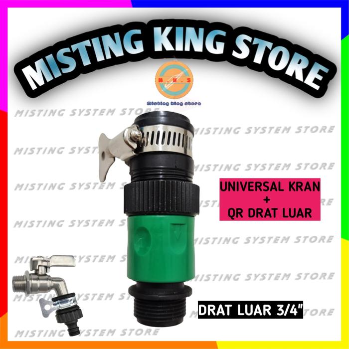 Jual SET KONEKTOR UNIVERSAL ADAPTOR KRAN AIR + QUICK RELEASE DRAT LUAR ...