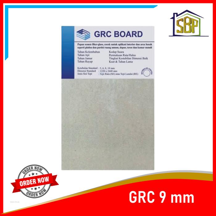Promo GRC Tebal 9 mm x 122 x 244 mm Partisi Papan Fiber Semen Tahan Air ...