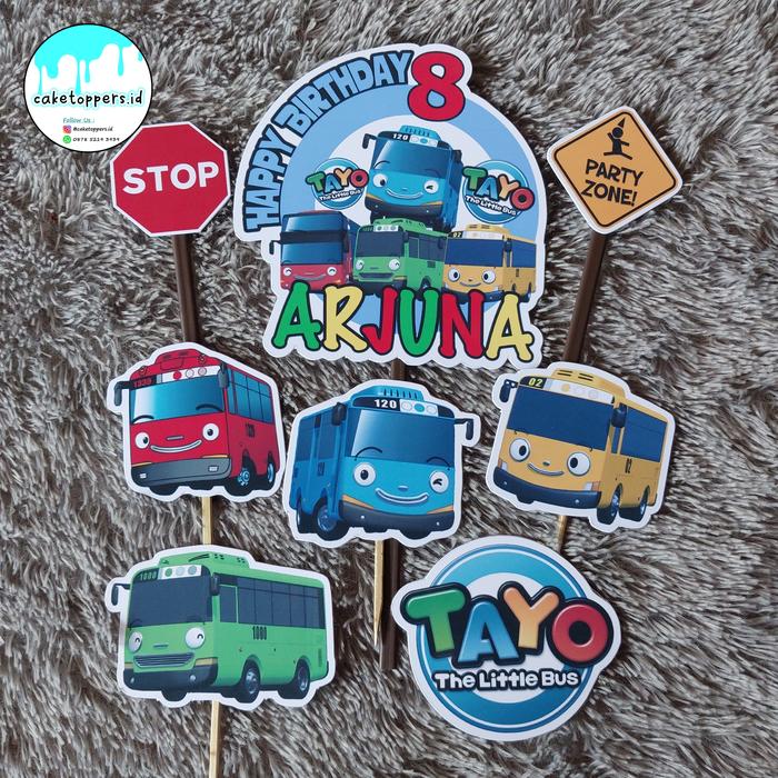 Jual cake topper tayo the little bus (custom nama) - Kab. Pekalongan ...