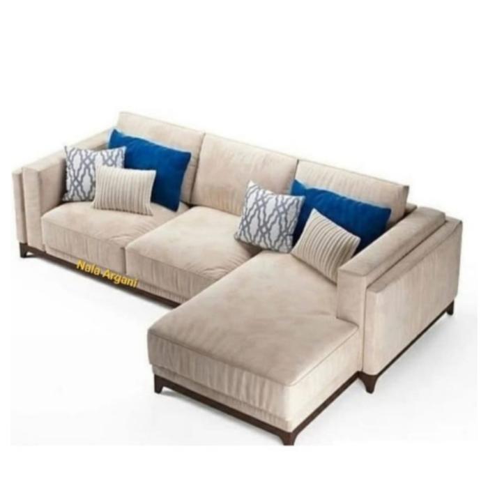 Jual Sofa L Keluarga | Sofa Delwyn | Sofa L Shape | Kaki Frame ...