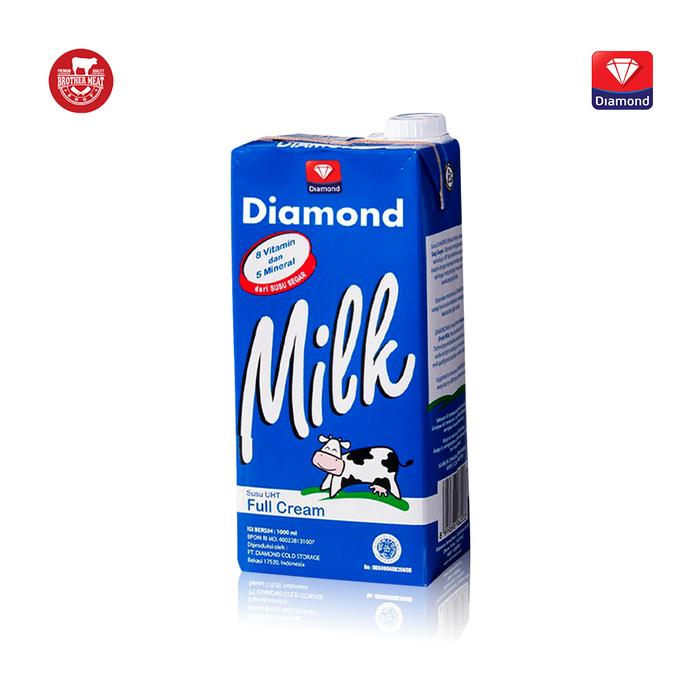 Jual DIAMOND UHT Fresh Milk 1 Liter/1000ml, SUSU UHT - Low Fat Hi-Cal ...
