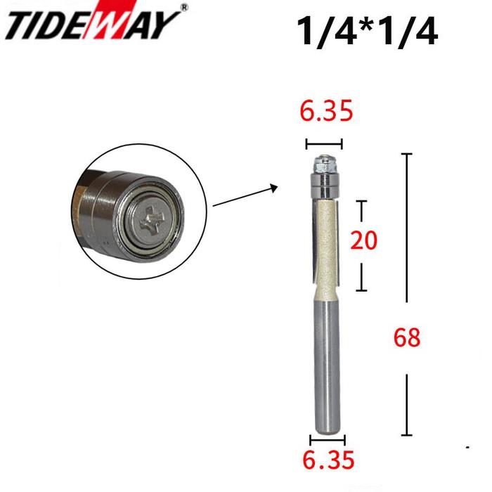 Jual Mata router trimmer profil flush trim HPL PVC EDGING bawah - 20mm ...