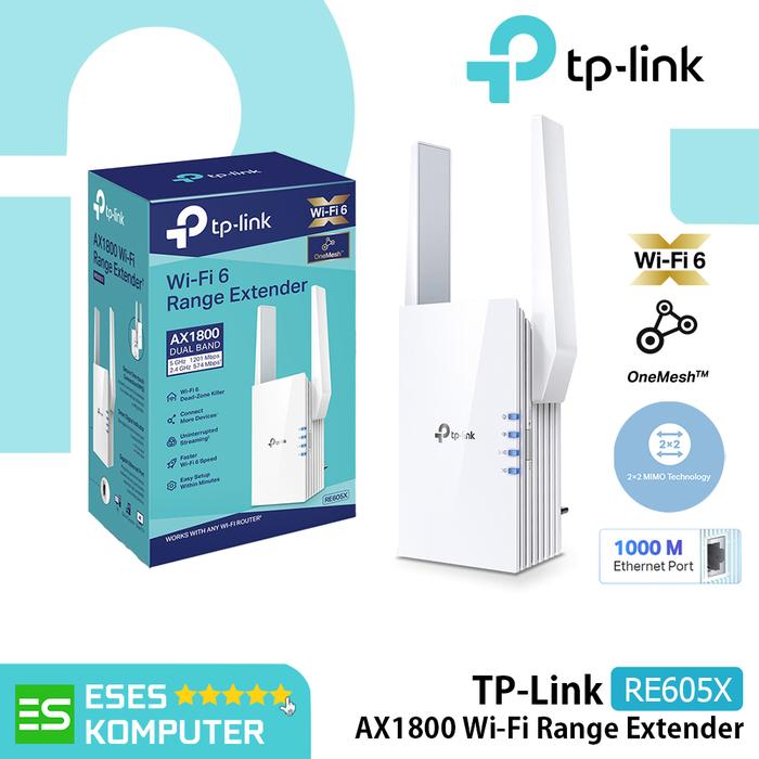Promo WiFi Range Extender TP-Link RE605X AX1800 Wi-Fi 6 Gigabit Port ...
