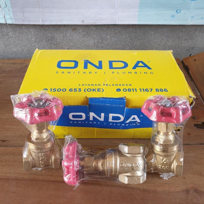 Jual GATE VALVE ONDA STOP KRAN KUNINGAN ONDA 1/2" - Kota Bandung - BINTANG MITRA TEKNIK | Tokopedia