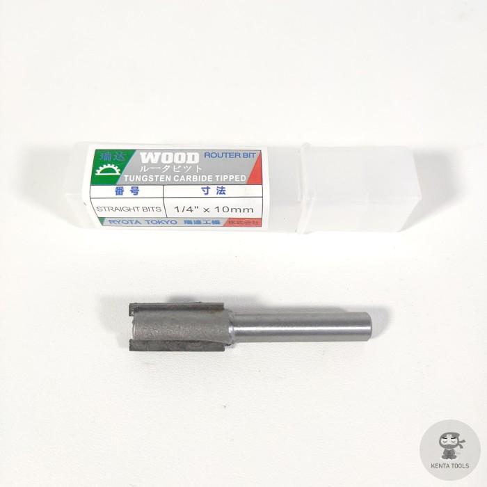 Jual Mata Straight Bit 1/4" x 10mm Mesin Profil Kayu Wood Trimmer ...