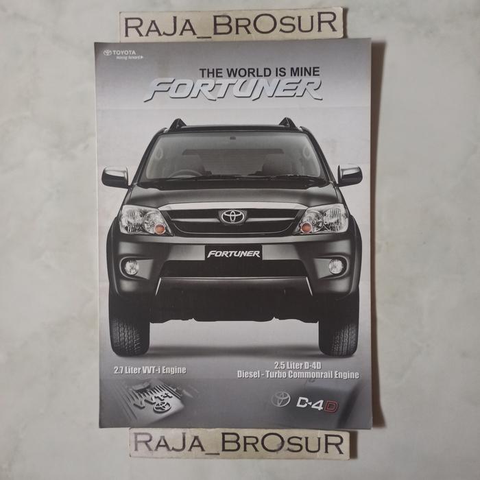 Jual Poster brosur katalog leaflet Toyota Fortuner 2007 - Kab. Langkat ...