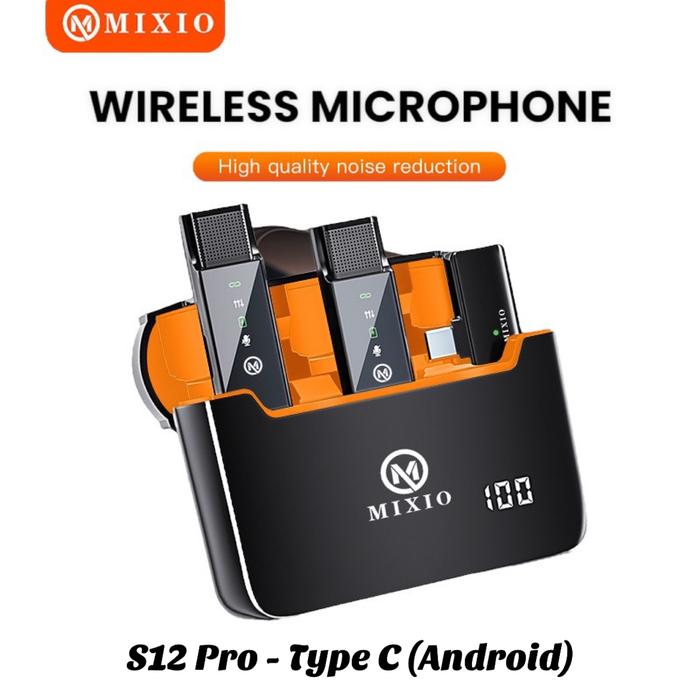 Promo MIXIO S12Pro S11Pro Microphone Wireless Mic clip on Live Lavalier ...