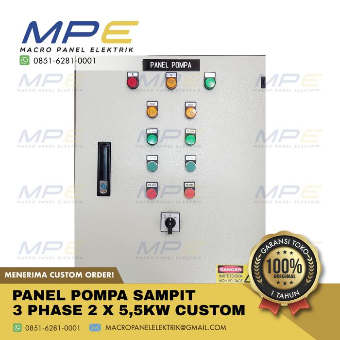 Jual Panel Pompa Sampit 3 Phase 2 x 5,5kW Custom - Jakarta Pusat ...