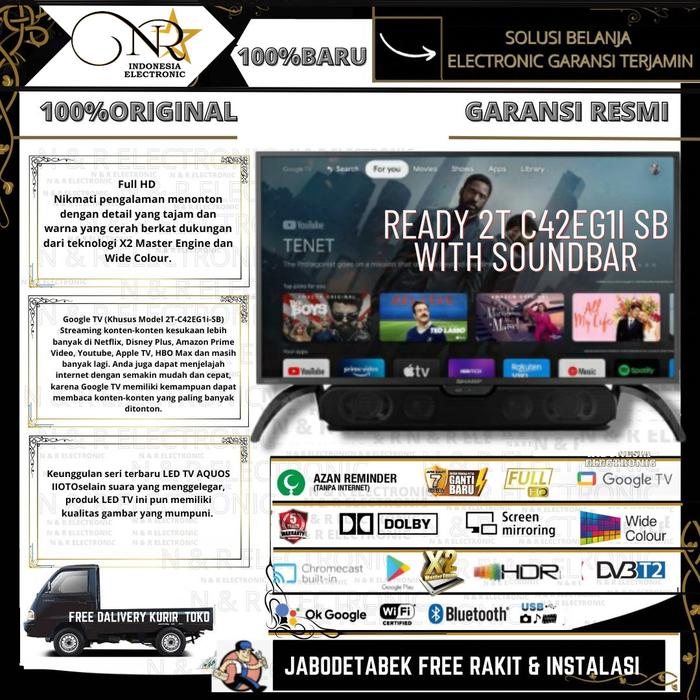 Jual SHARP 2T C42EG1I - LED FULLHD HDR -GOOGLE TV 42 INCH 2023-SHARP ...