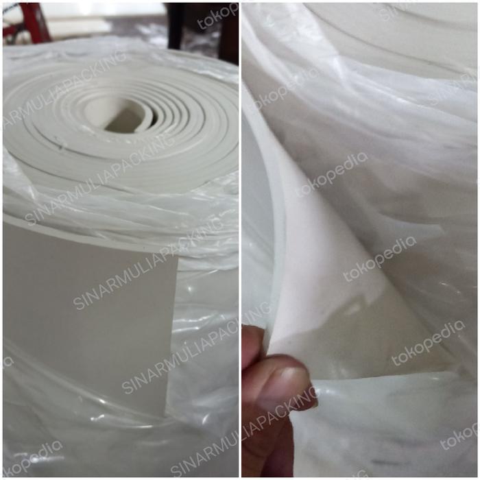 Jual karet ruber sheet whait/karet pjtih 5mm x 1m x 10m/Roll - Jakarta ...