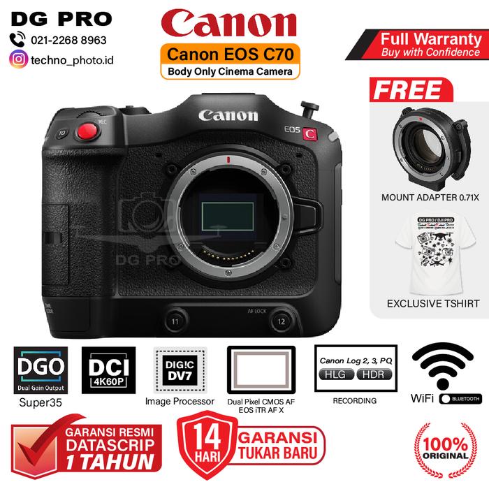 Promo Canon EOS C70 Body Only Cinema Camera Canon C 70 Resmi Datascrip - Jakarta Pusat - DG PRO ...
