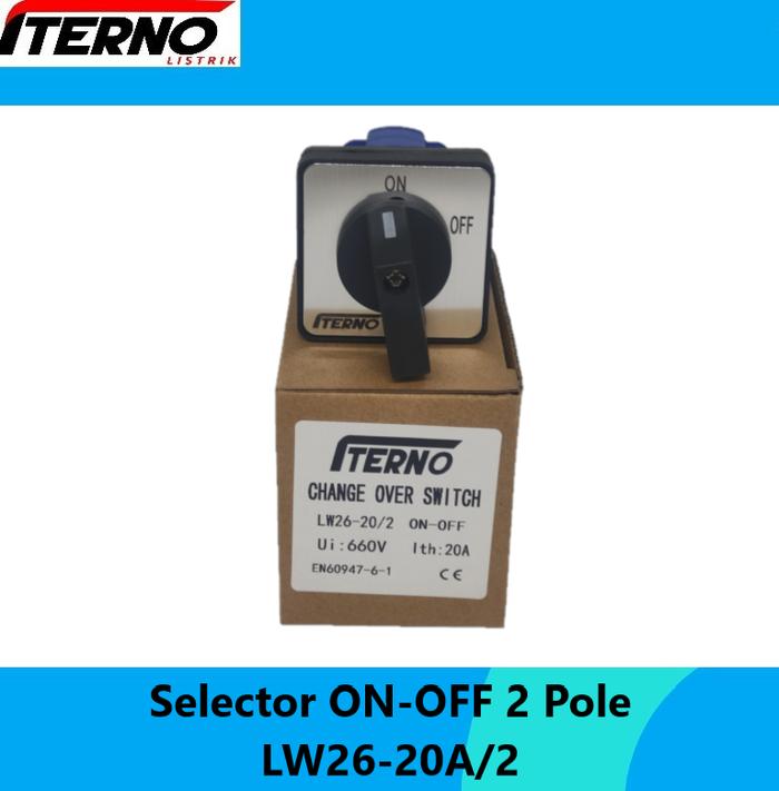 Jual Selector ON-OFF 2Pole Rotary Switch LW26-20A/2 Iterno - Kota ...
