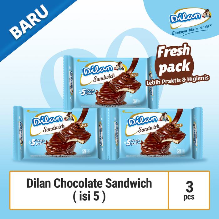 Promo DILAN Chocolate Sandwich Fresh Pack x 3 - Cemilan / Biskuit ...