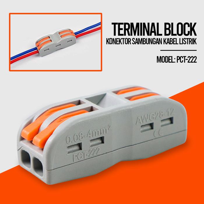 Jual Terminal Block 2P Sambungan Kabel Konektor listrik jepit 32A 4mm wago - Kota Semarang ...