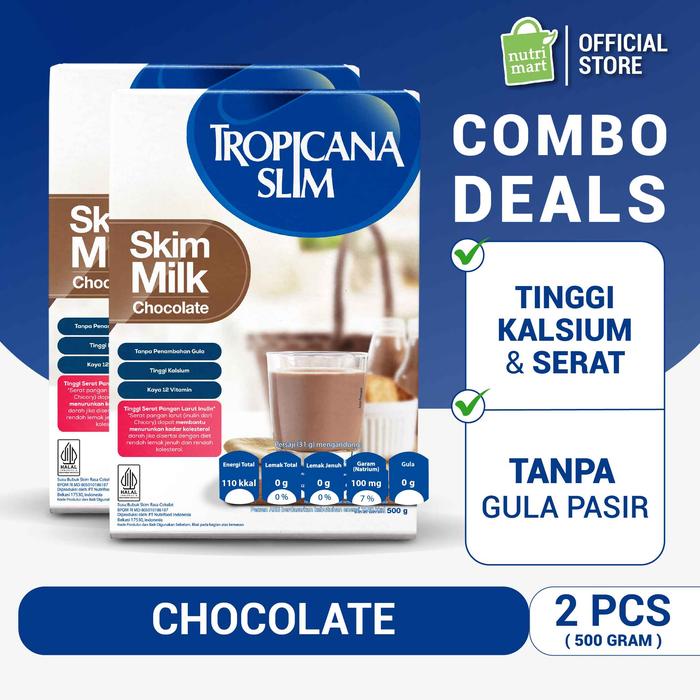 Jual Twin Pack: Tropicana Slim Skim Milk Chocolate 500gr - - NutriMart ...