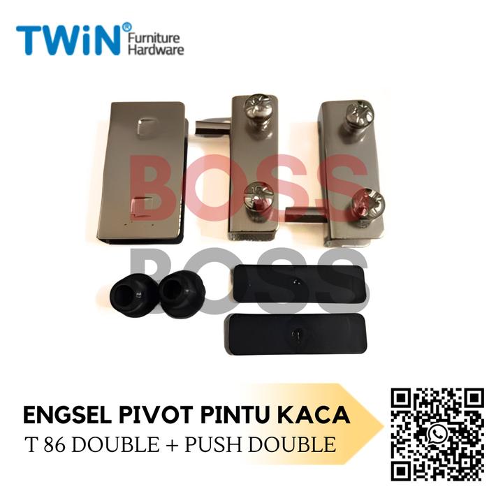 Jual ENGSEL PIVOT T 86 TWIN PINTU KACA PENJEPIT STAINLESS PUSH DOUBLE ...