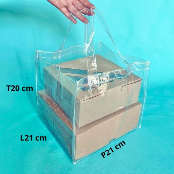 Jual TAS MIKA TRANSPARAN 21 x 21 untuk kotak nasi / Goodie bag ultah hamper - Kota Surabaya ...