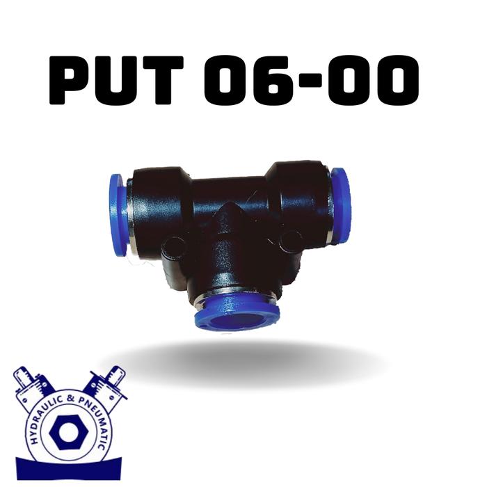 Jual PUT-06 Fitting Pneumatic T Selang Ke Selang 6mm - Jakarta Barat ...