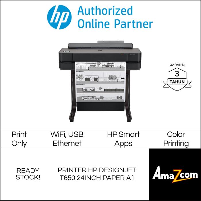 Jual HP DesignJet T650 24-inch Large Format Printer (up to A1 size) T ...