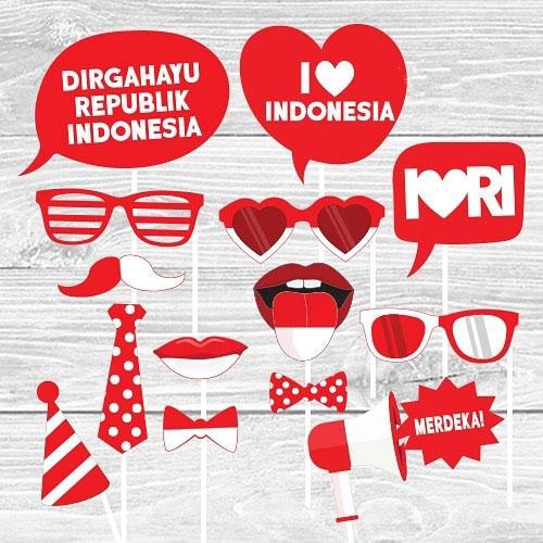Jual photobooth props hari kemerdekaan 17 Agustus properti foto HUT RI ...