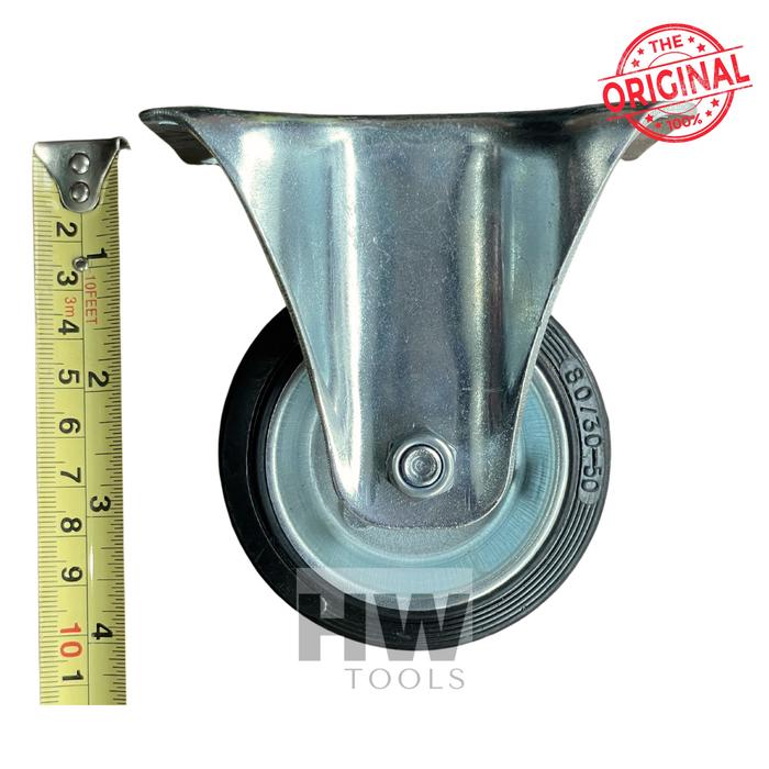 Jual Roda Troli Karet Mati 3 Inch Rubber Castor 3" Fixed Standard ...