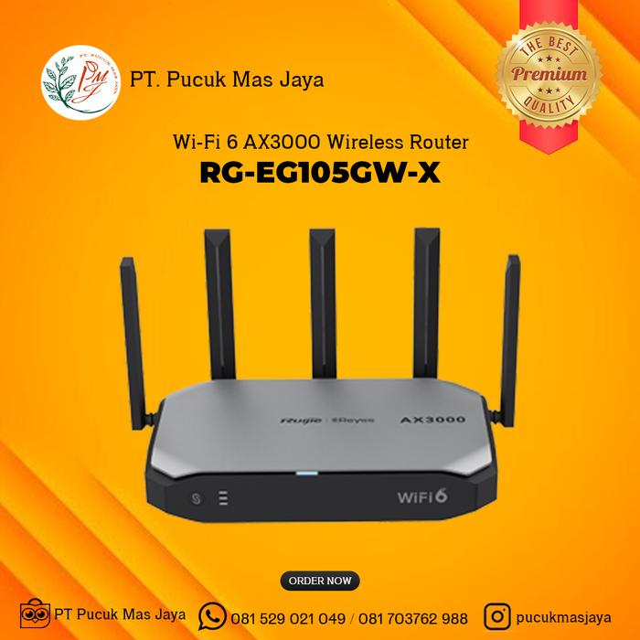 Jual RG-EG105GW-X Wi-Fi 6 AX3000 Wireless Router Ruijie - Kota Denpasar - PT Pucuk Mas Jaya ...