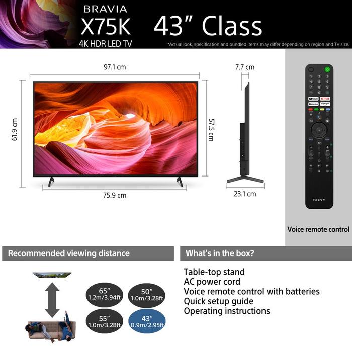 Jual SONY Bravia LED X75K 4K Ultra HD Google TV 65 Inch KD-65X75K BATAM ...