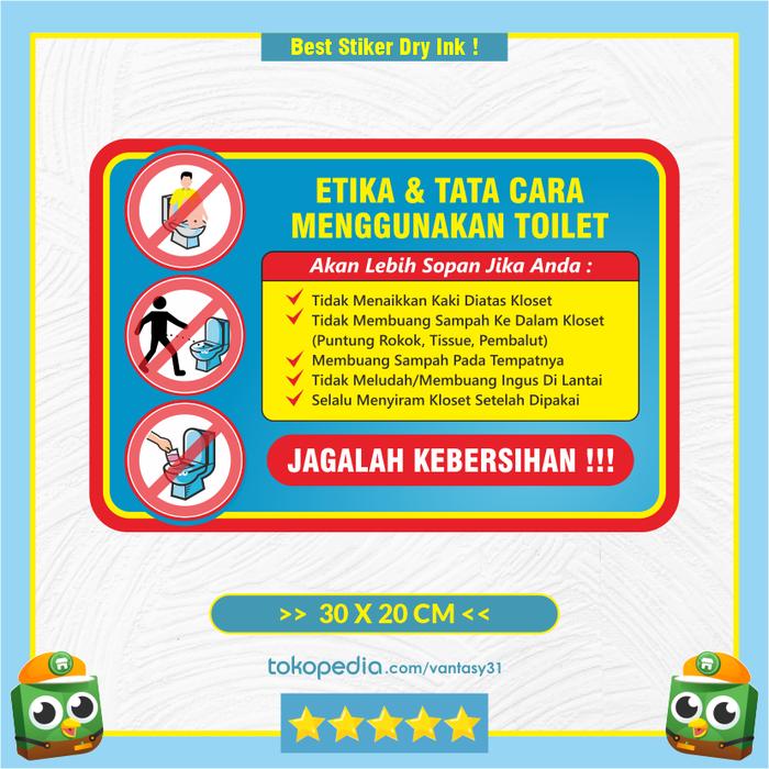 Jual Stiker Vynil Etika & Tata Cara Menggunakan Toilet - Kota Surakarta ...