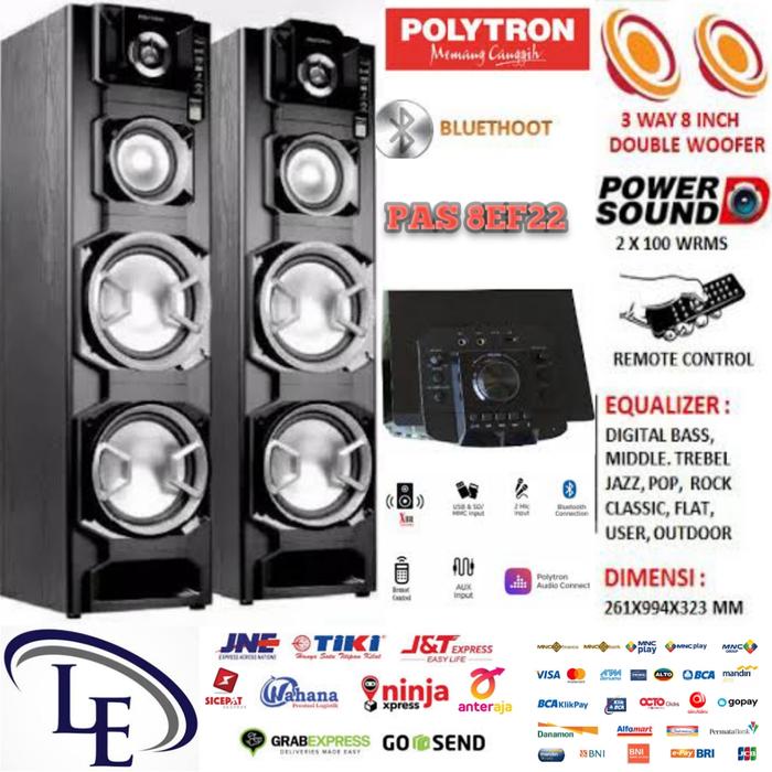Jual Speaker Bluetooth Polytron PAS 8EF22/Speaker Aktif Karoke Polytron ...