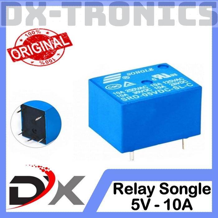 Jual Relay SONGLE 5V 10A SRD-05VDC-SL-C 5 PIN - Jakarta Barat - DX ...
