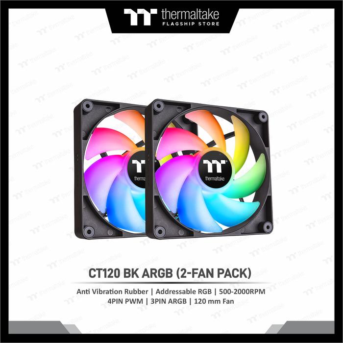 Promo Thermaltake CT120 ARGB Sync PC Cooling Fan (2-Fan Pack) - Jakarta ...