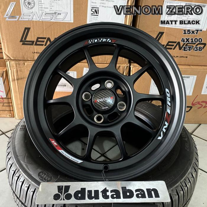 Jual Velg Mobil Ring R15 4x100 Lenso Venom Zero Matt Black Yaris Jazz Agya - Kota Surabaya ...
