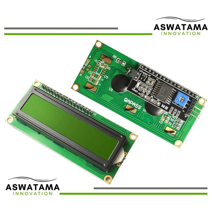 Jual Lcd 1602 Char Green Backlight With I2c Serial Interface Module ...