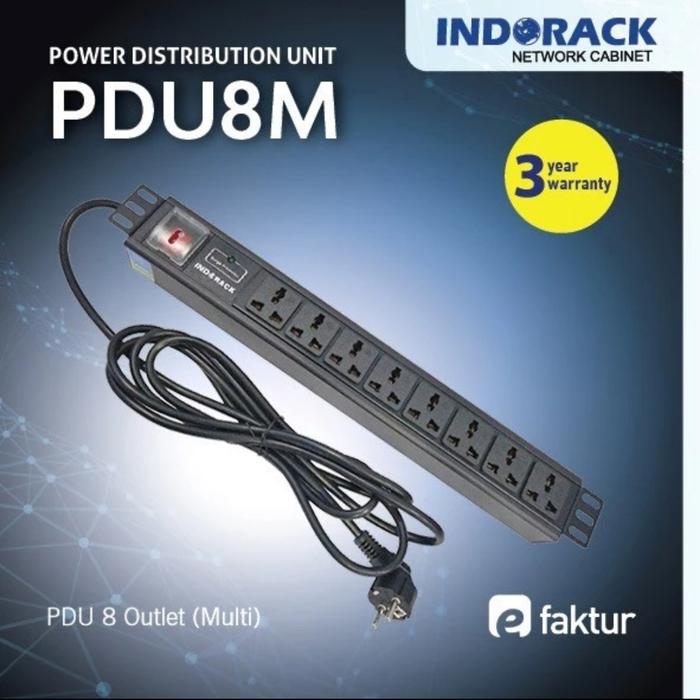 Jual PDU INDORACK PDU8M Power Distribution Unit 8 Outlet Multi Socket - Jakarta Utara ...