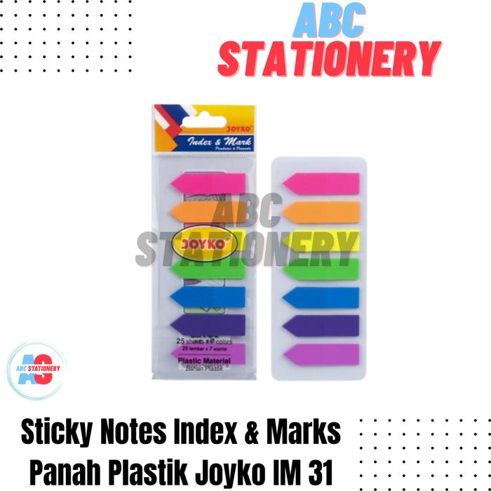 Jual sticky notes Index & marks panah plastik Joyko IM 31 (25 lembar ...