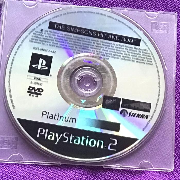 Jual kaset game ori ps2 original pal the simpsons hit and run - Jakarta ...