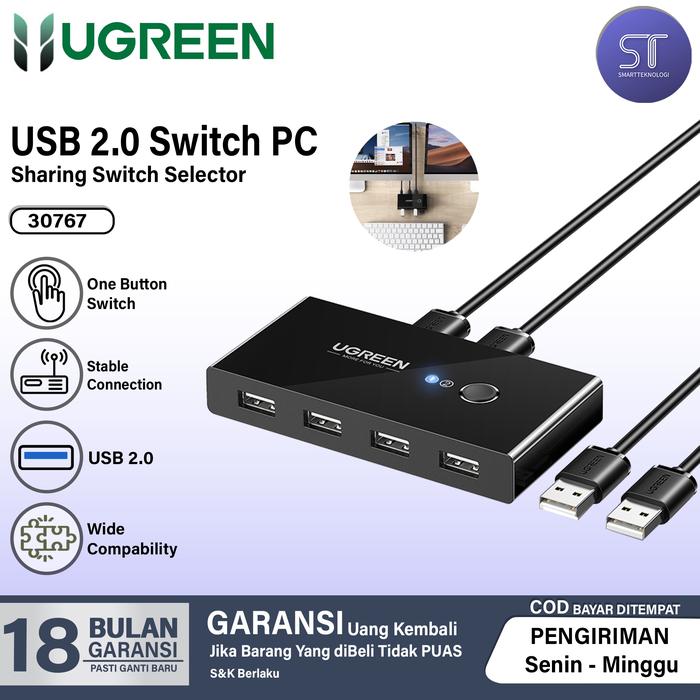 Jual Ugreen Adapter Hub Pc 4 Port Usb Sharing Switch Selector 2.0 3.0 5gbps Di Seller Kingyo ...