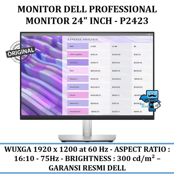 Jual Monitor Dell Professional Monitor 24" Inch - P2423 - Garansi Resmi ...