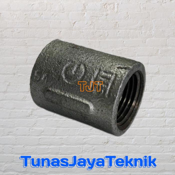 Jual Socket gip 2,5 x 2 inch sambungan pipa besi galvanized - Kota ...