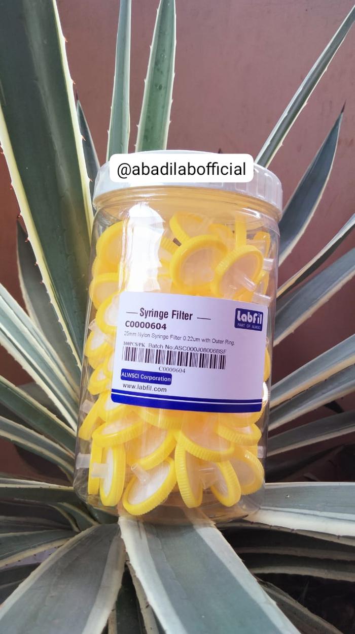Jual Labfil Nylon Syringe Filter 0.22um 25mm with Outer Ring C0000604 ...